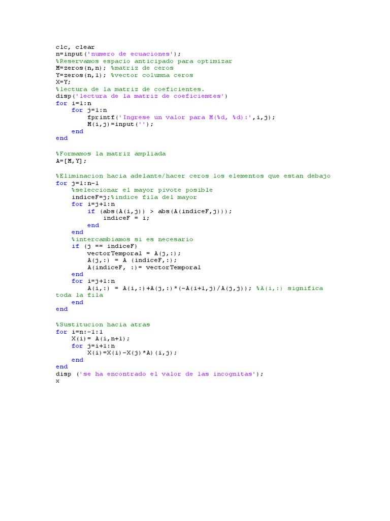 Metodos de Gauss Con Pivote Escalonado | Matriz (Matemáticas) | Ecuaciones
