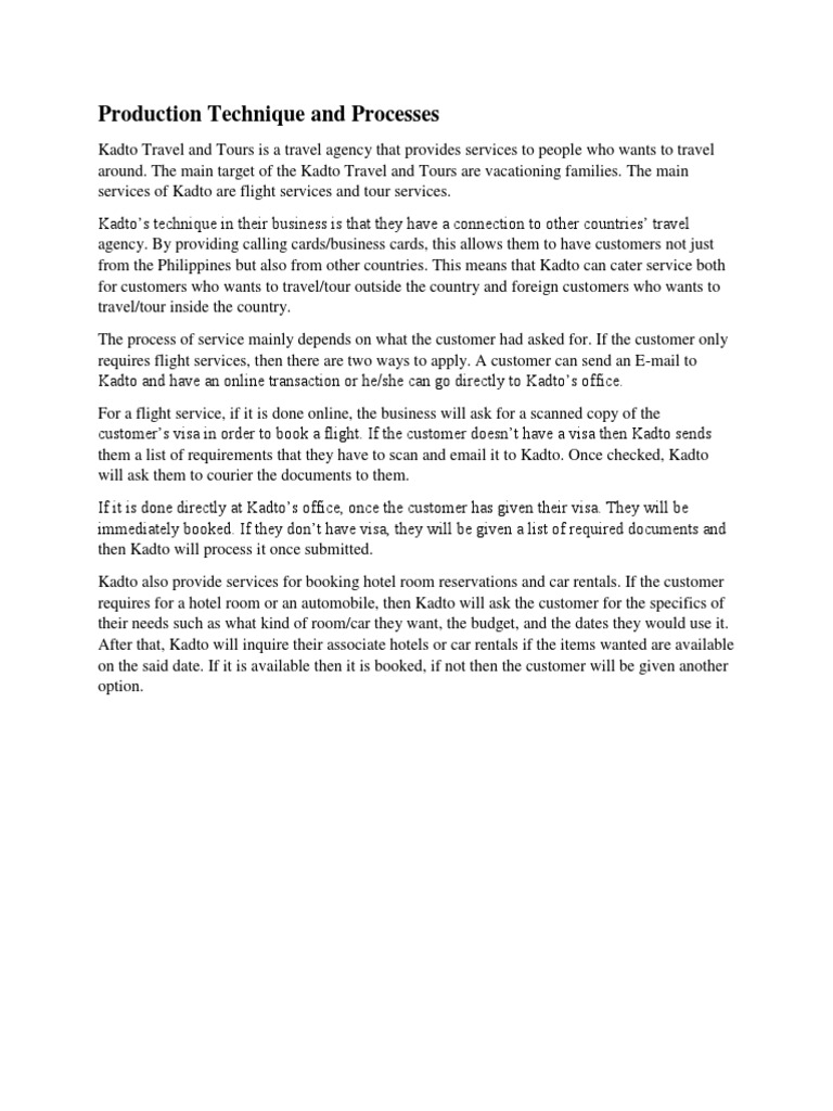 KADTO Production Technique and Processes | PDF