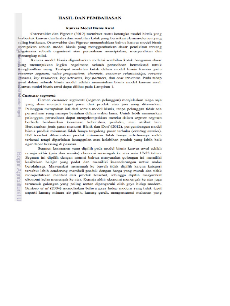Contoh BMC Rosella | PDF