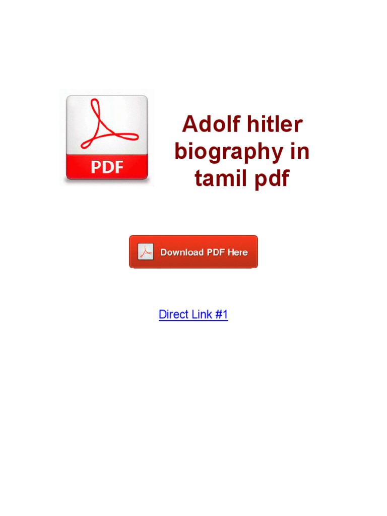 Adolf Hitler Biography in Tamil PDF | PDF | Computer File | Microsoft ...