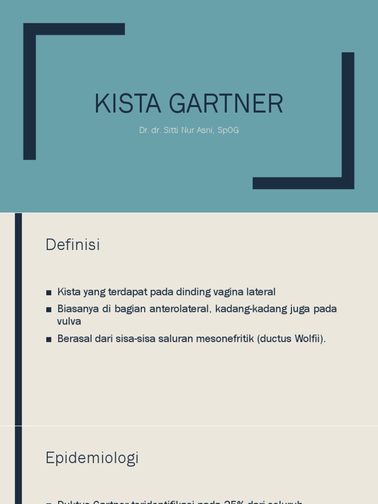 Kista Gartner (Dr. St. Asni, SP - Og) | PDF