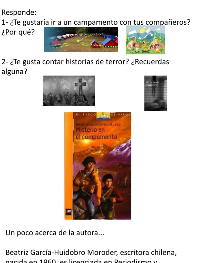 Presentación Libro Misterio en El Campamento | PDF Presentación Libro Misterio en El Campamento | PDF