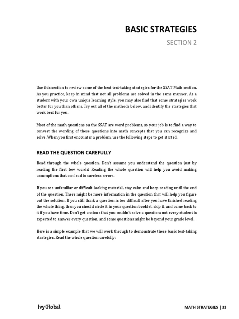 Math Basic Problem Solving Strategies PDF | PDF | Question | Triangle