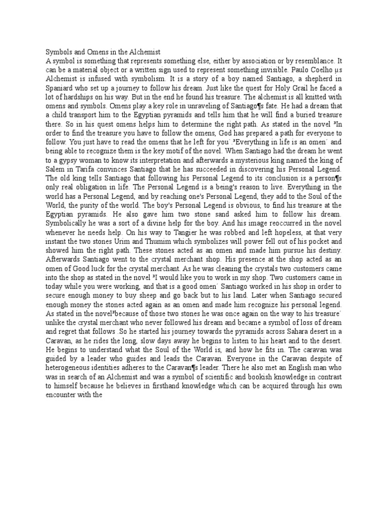 Symbols and Omens in The Alchemist | PDF