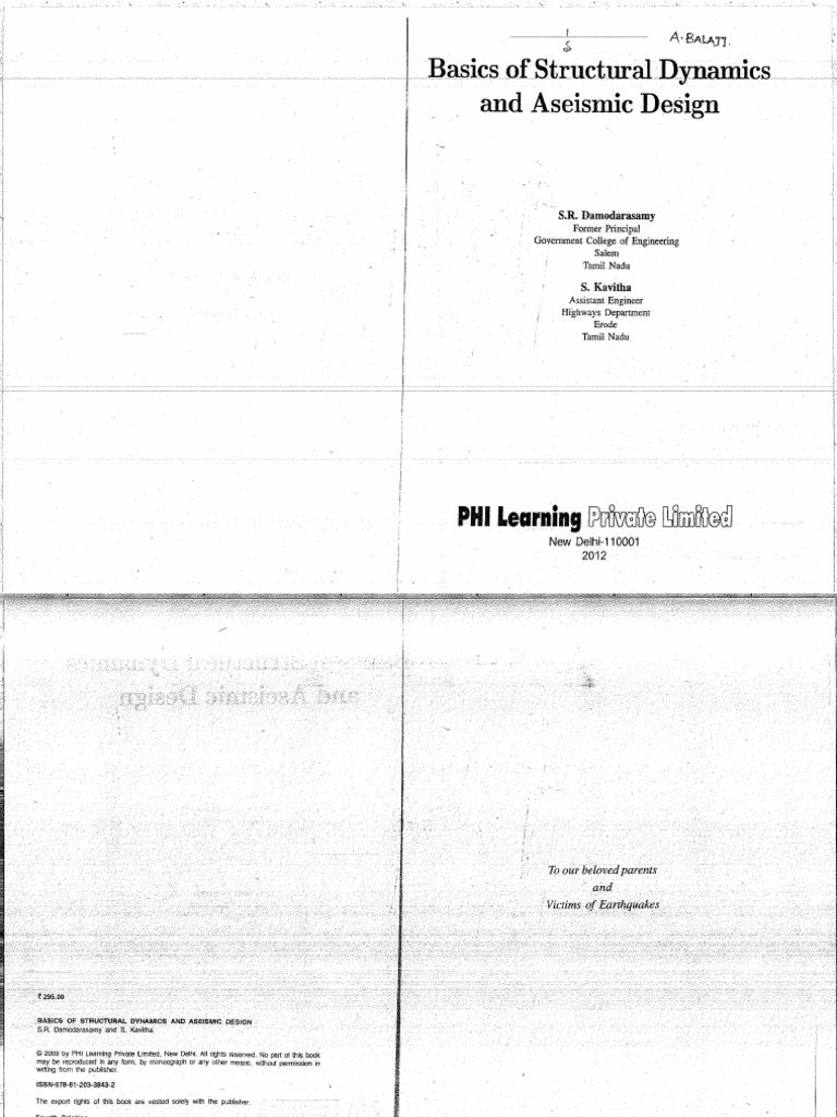 Basics of Structural Dynamics and Aseismic Design | PDF