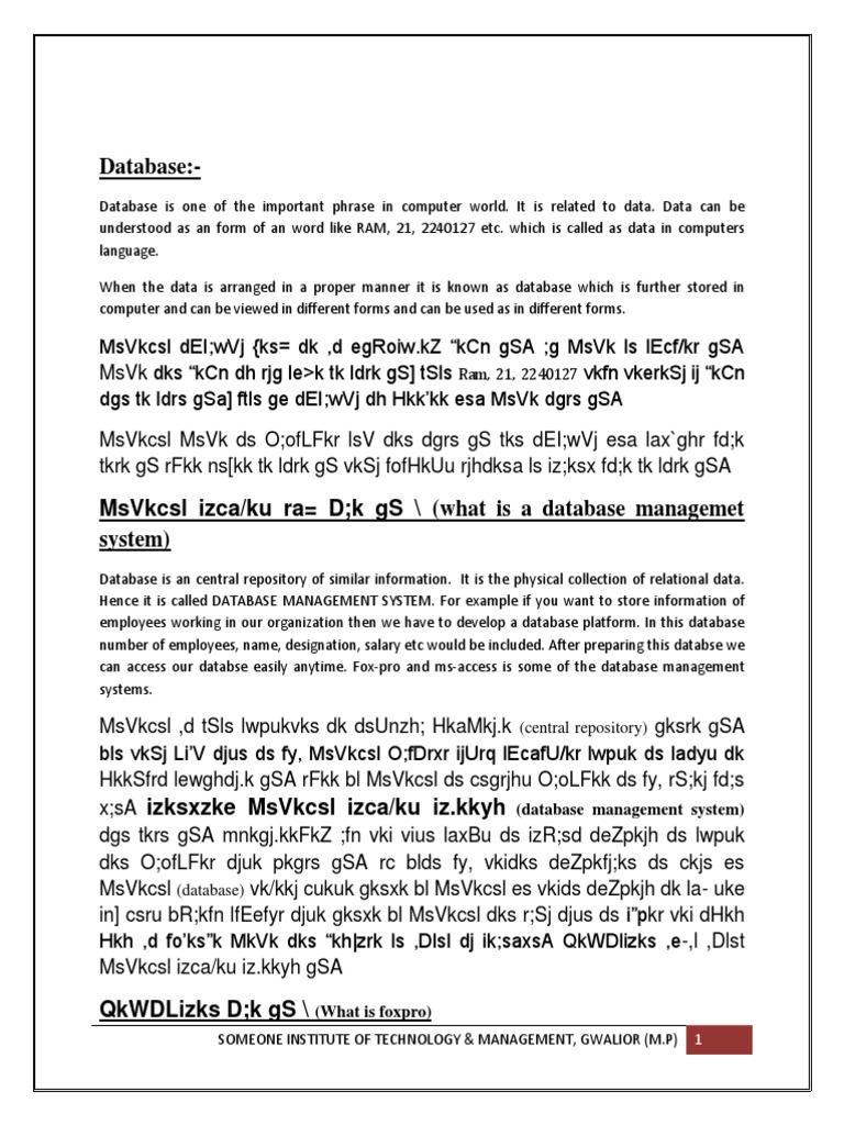 Database Fundamentals in 40 Characters | PDF | Information Retrieval ...