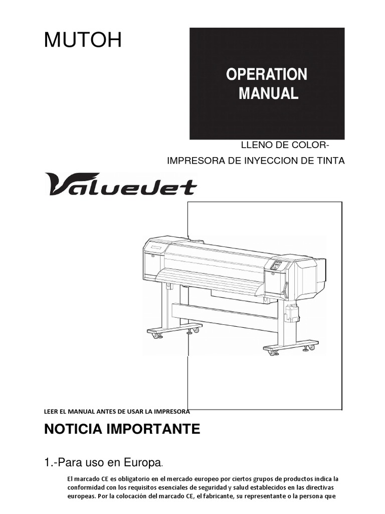 Manual Valuejet 1638x | PDF | Impresora (Computación) | Monitor de ...