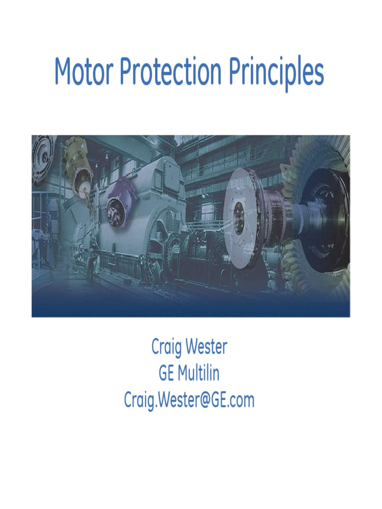 Motor Protection Principles | PDF | Electric Motor | Bearing (Mechanical)