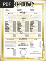 Mage The Ascension 20th Anniversary Edition Character Sheet | PDF