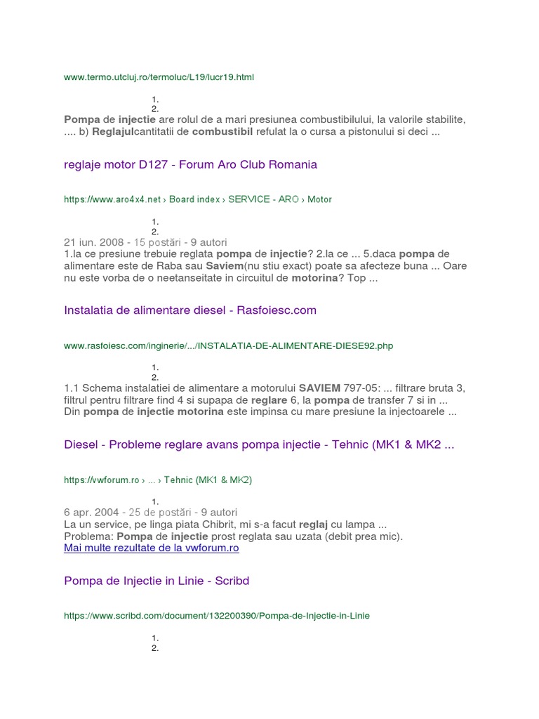 Pompa de Injectie Asdasd | PDF