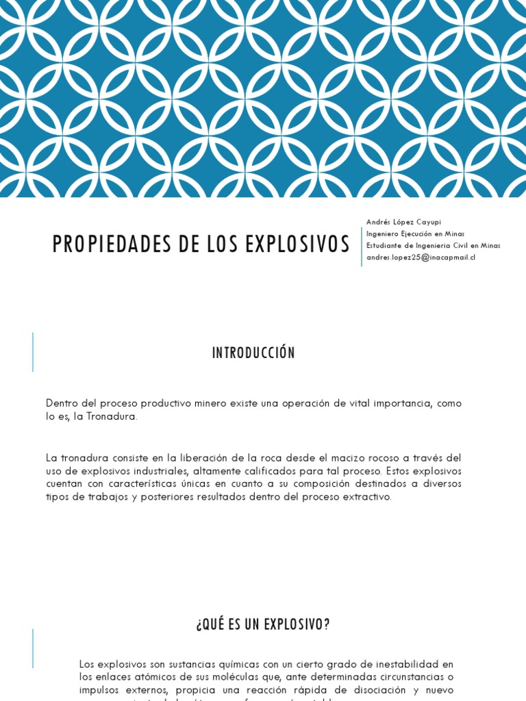 Propiedades de Los Explosivos | Gases | Combustión