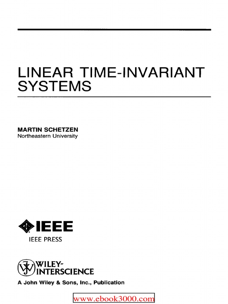 Linear - Time Invariant - Systems Ky Thuat y Sinh Xu Ly Anh y Te PDF ...