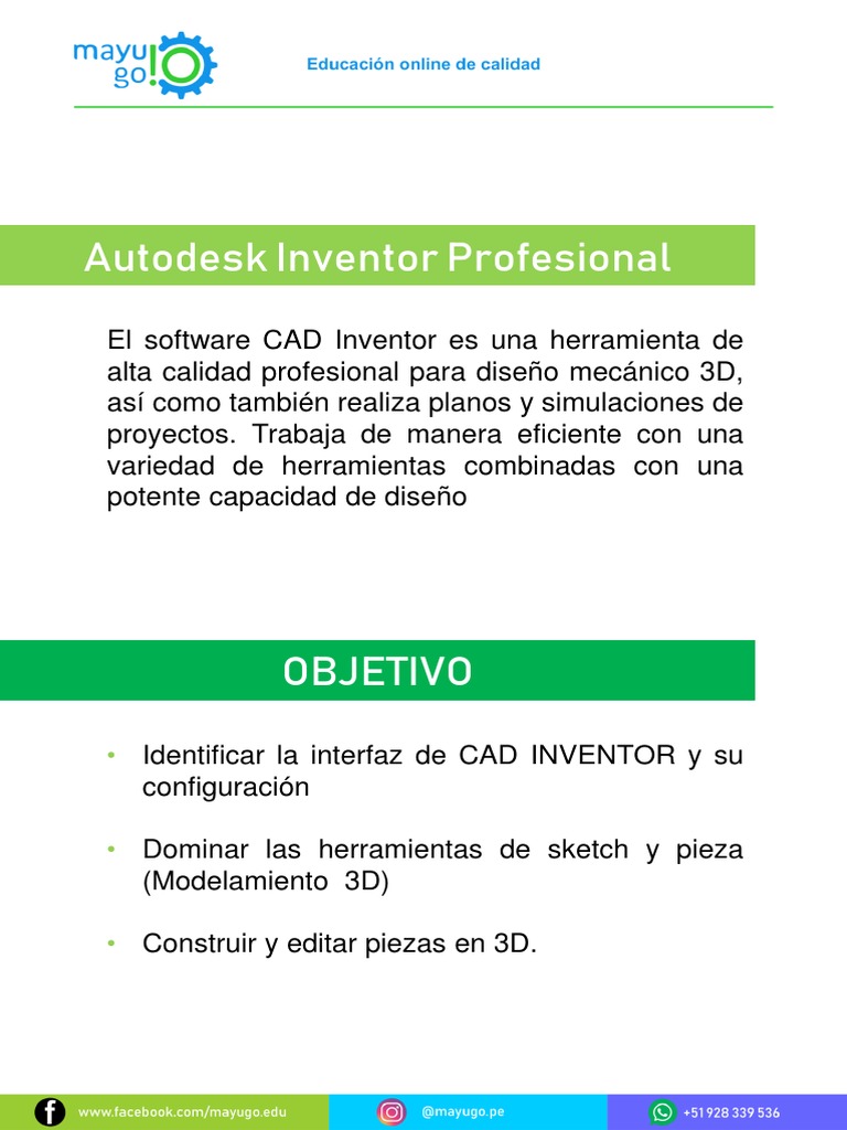Curso de Autodesk Inventor 2018 | PDF | Software | Diseño