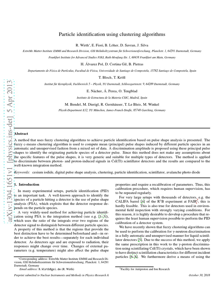 Paper On Clustering by The Authors in The Paper | PDF | Cluster ...