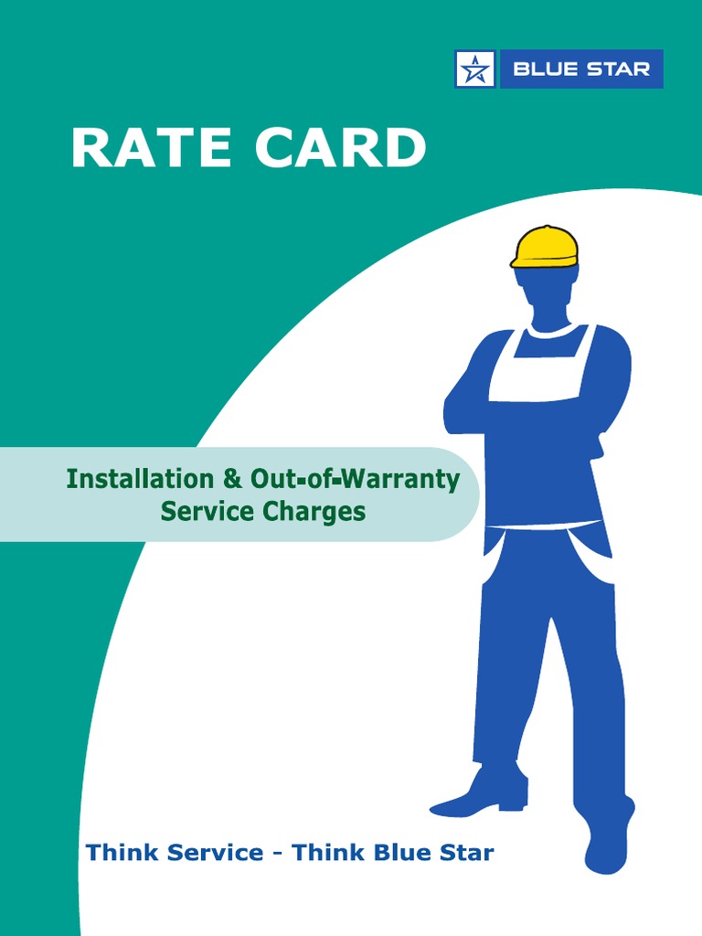Customer Rate Card | PDF | Air Conditioning | Refrigerator