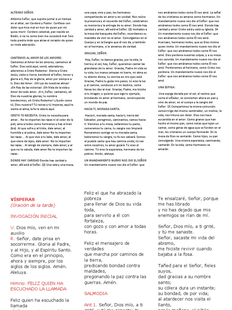 Altísimo Señor | PDF | Cristo (título) | eucaristía