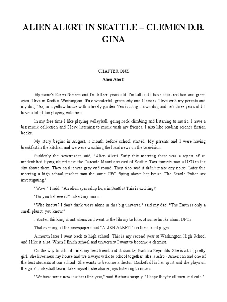 Alien Alert in Seattle-Clemen D B Gina | PDF | Extraterrestrial Life ...