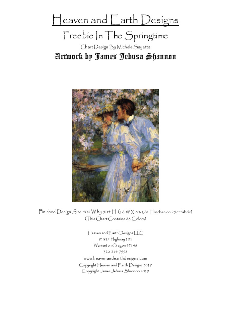 Freebie in The Springtime Chart Pack PDF | PDF | Textiles