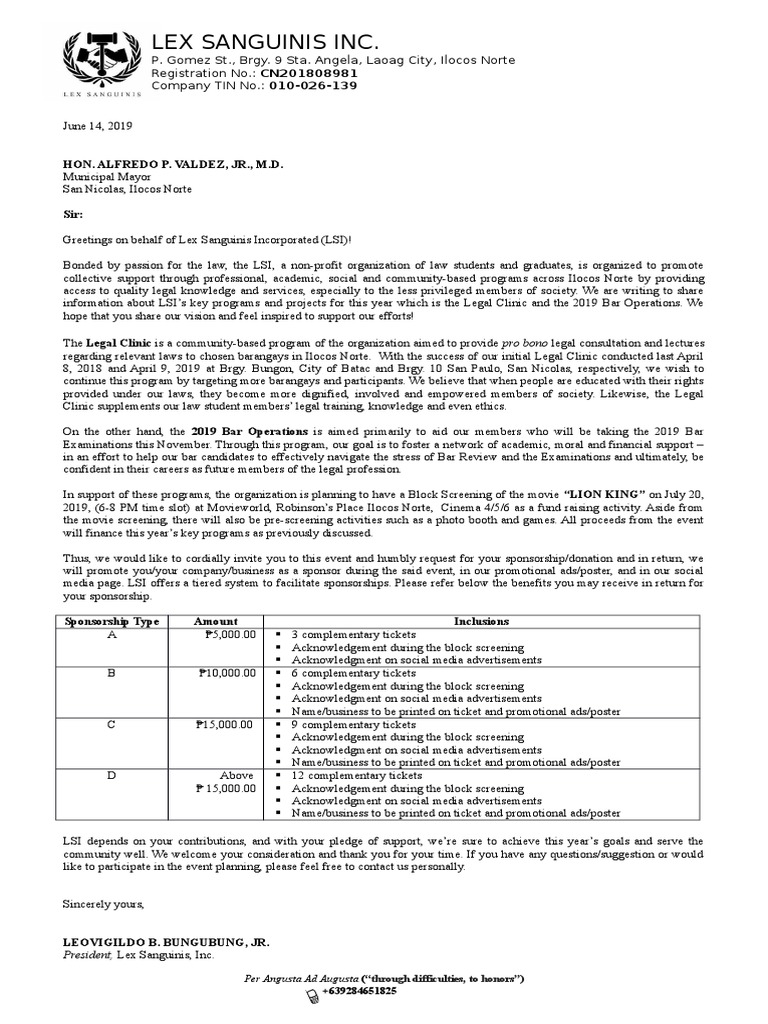 Letter Solicitation Block-Screening Final | PDF | Social Institutions ...