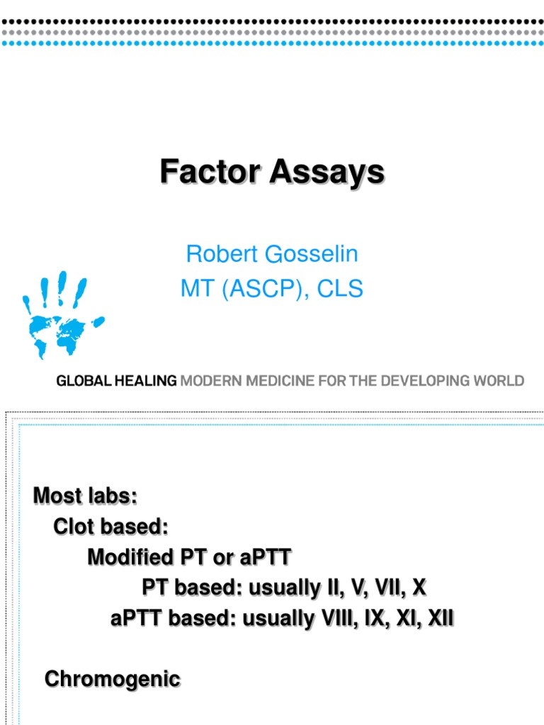Factor Assays: PT, aPTT, Chromogenic, Antigenic, and Activity Tests ...