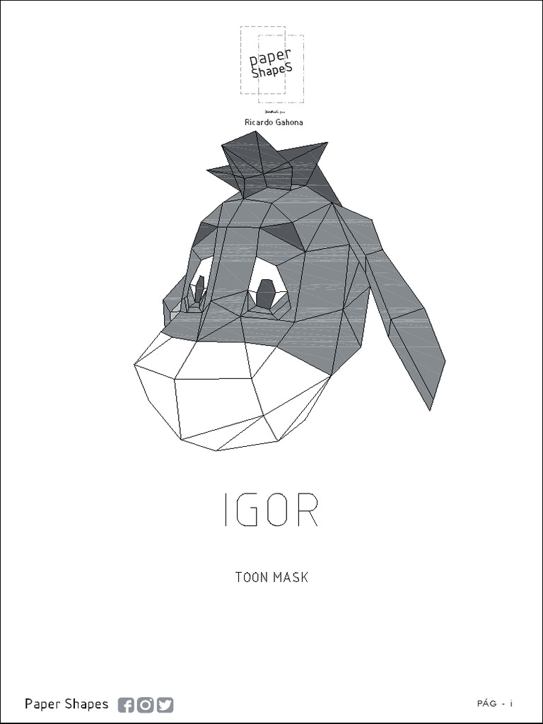 Plantilla de Máscara Igor para Papercraft | PDF | Naturaleza