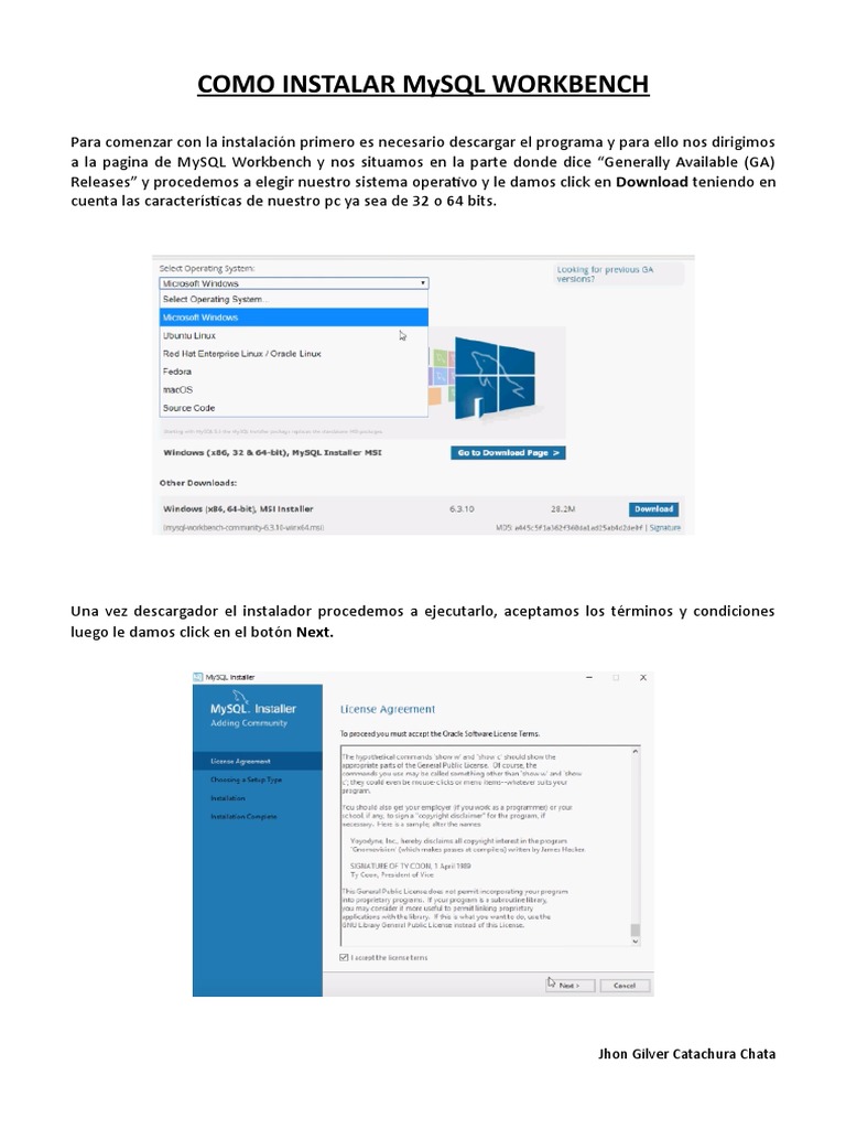 Cómo instalar MySQL Workbench de forma sencilla en Windows | PDF | Programa de computadora ...