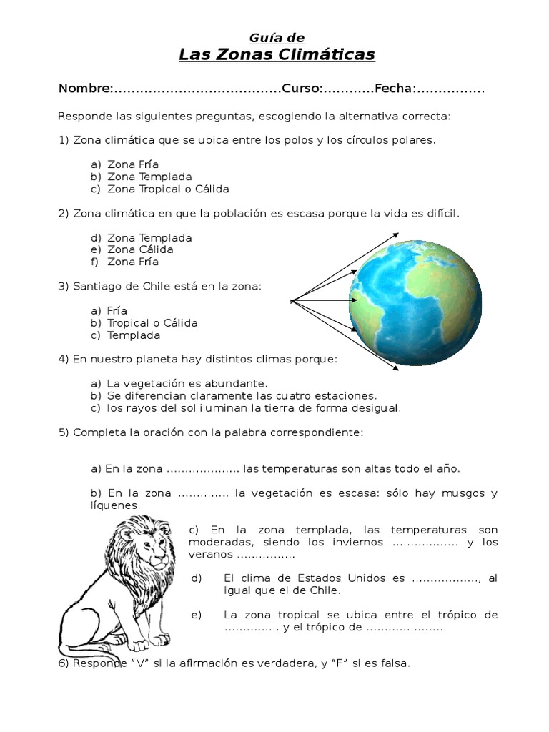 Las Zonas Climaticas | PDF | Clima templado | Clima