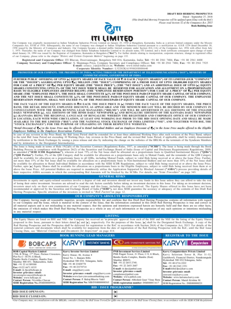 Iti PDF | PDF | Stocks | Board Of Directors
