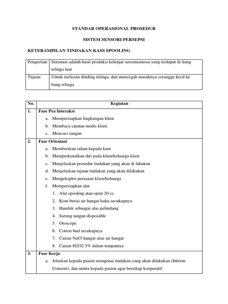 SOP Kass Spooling | PDF