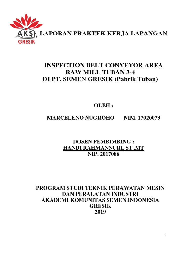Laporan Inspeksi Belt Conveyor | PDF