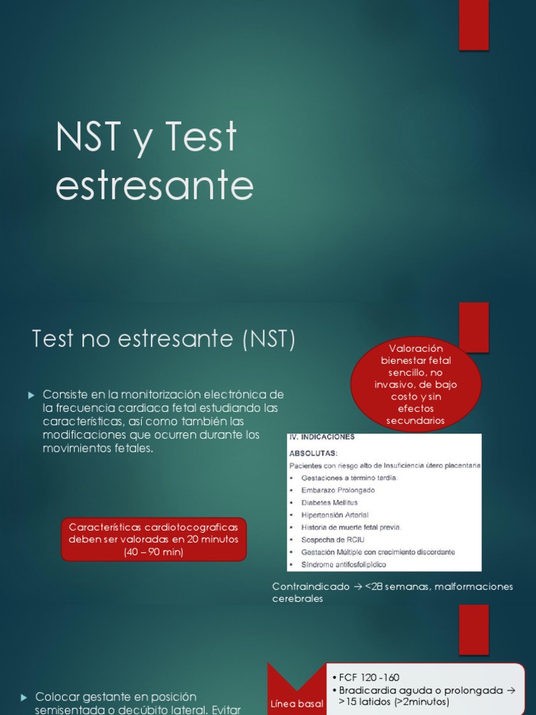 NST y Test Estresante | PDF | Parto | Rtt