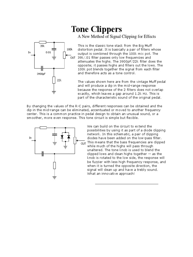Tone Clippers: A New Method of Signal Clipping For Effects | PDF ...