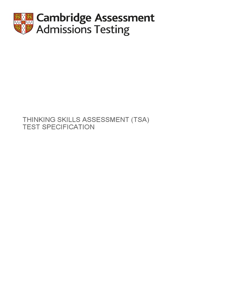 Tsa Test Specification | PDF | Argument | Reason