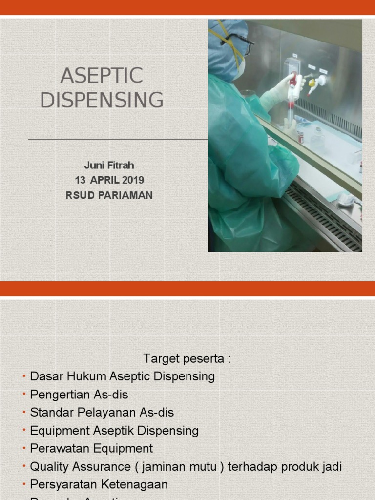 Pelayanan Aseptik Dispensing Obat | PDF