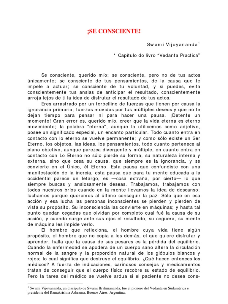 La Conciencia y el Equilibrio Interior | PDF | Homo Sapiens | Conocimiento