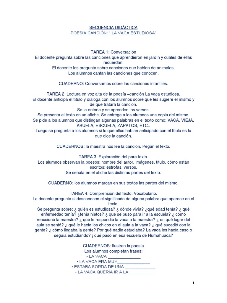 Secuencia Didáctica | PDF | Poesía | Lingüística