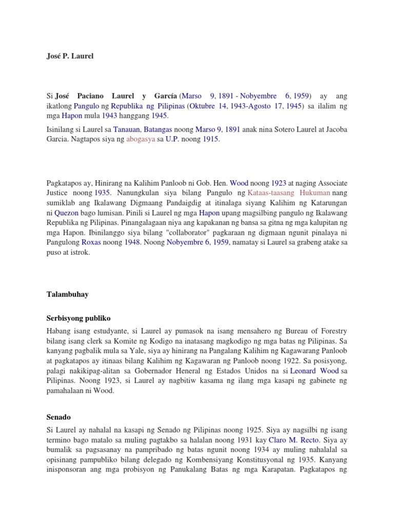 Jose P Laurel | PDF