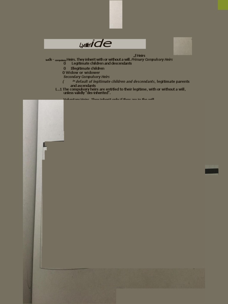 Understanding the Rules of Succession for Compulsory Heirs, Voluntary ...