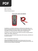 How To Use and Read A Multimeter | PDF | Fuse (Electrical) | Electric ...