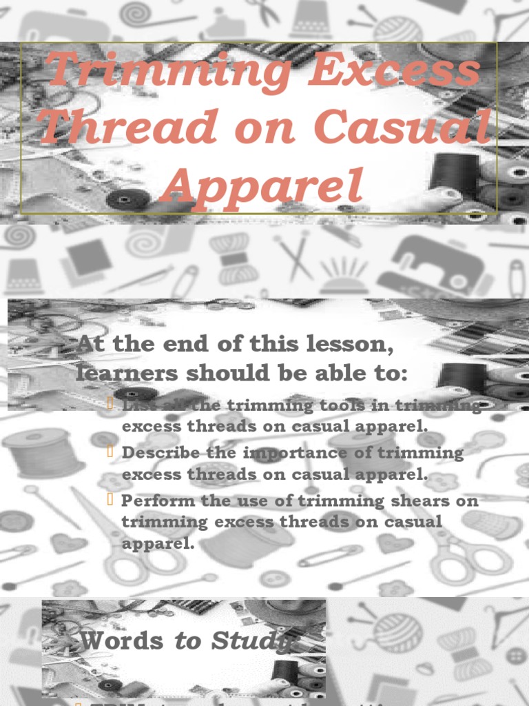 Essential Trimming Tools and Techniques for Excess Threads on Casual ...