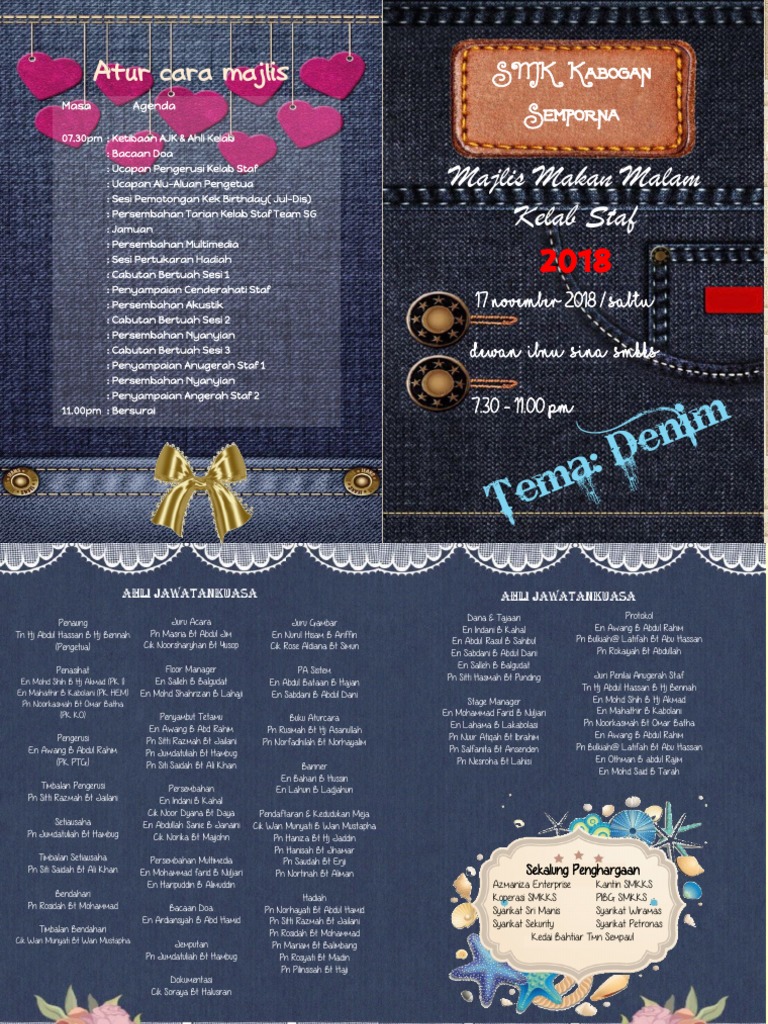 Buku Program Dinner Denim | PDF