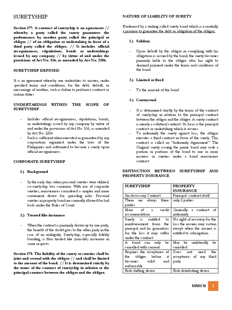 Surety Ship | PDF | Surety Bond | Guarantee