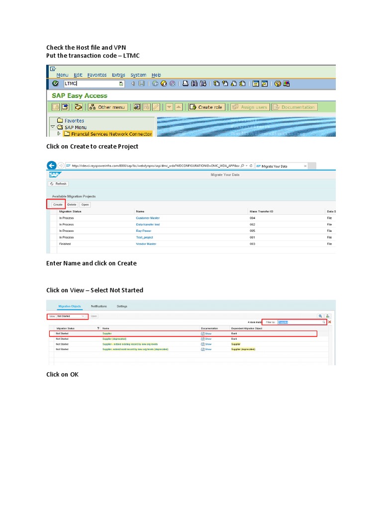 LTMC Step by Step Procedure | PDF