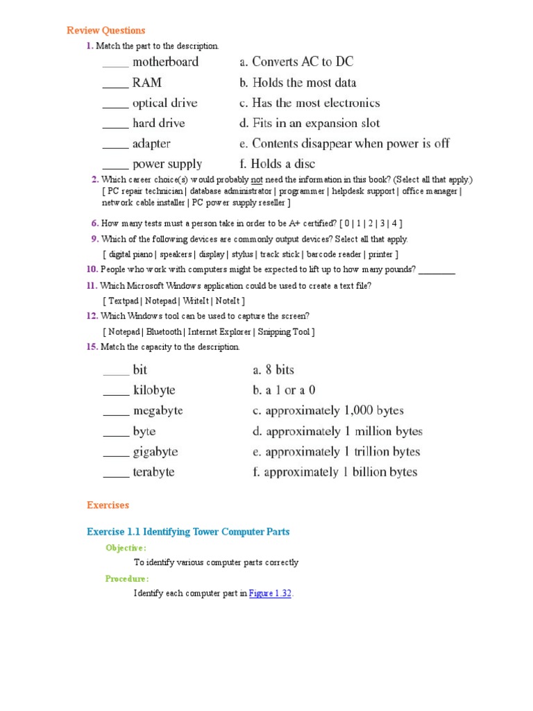 New Chapitre 1 Intro To The World of IT | PDF