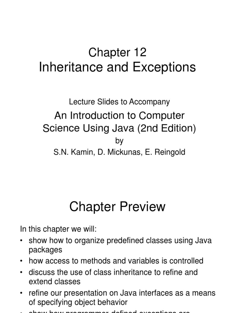 Inheritance and Packages in Java | PDF | Inheritance (Object Oriented ...