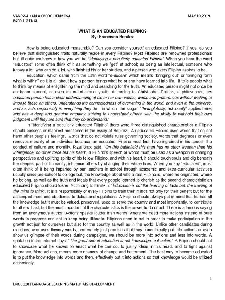 Critical Reflection Paper | PDF | Mind | Morality