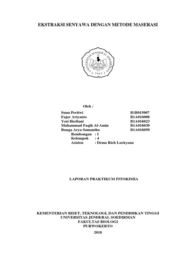 Ekstraksi Senyawa dengan Maserasi | PDF | Kesehatan Holistik