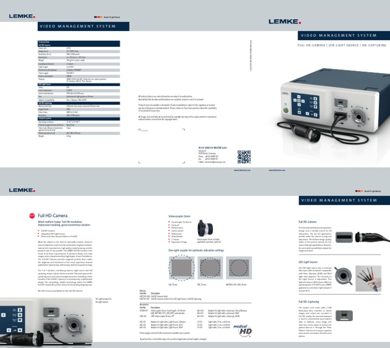 Brosur LEMKE Full HD Camera | PDF | Image Resolution | Video
