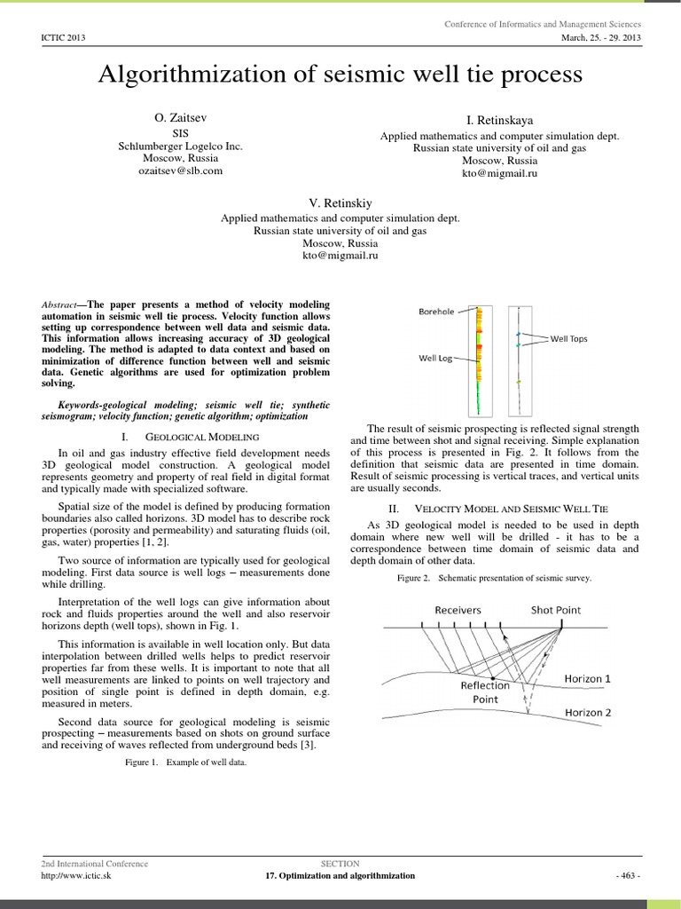 Algorithmization of Seism PDF | PDF | Reflection Seismology | Mathematical Model