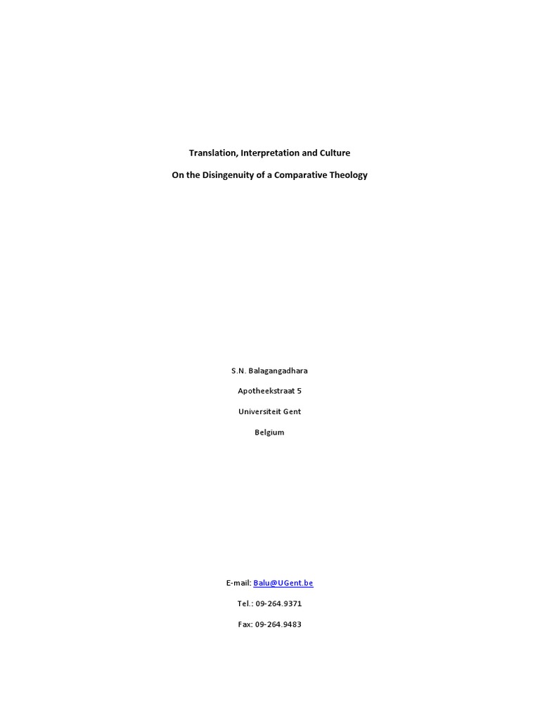 On The Disingenuity of A Comparative The PDF | PDF | Theology | Faith